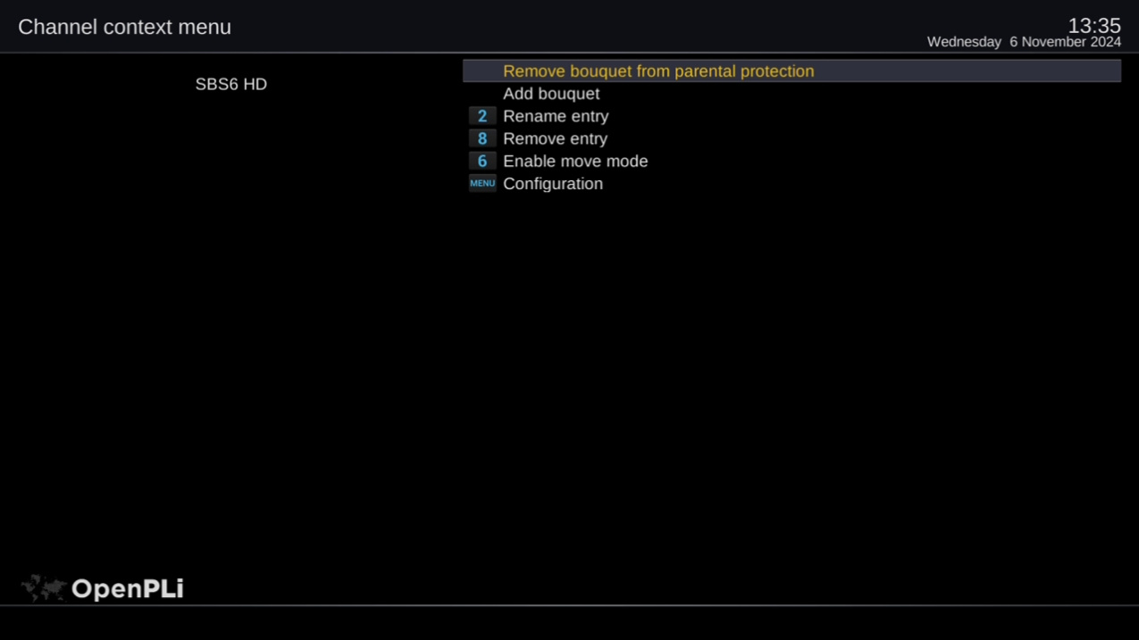 Parental control - OpenPLi Wiki